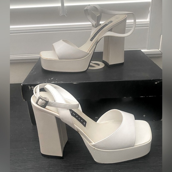 ellemenno | Shoes | Vintage Ellemeno Y2k Baylee White Platform Heels 95 | Poshmark